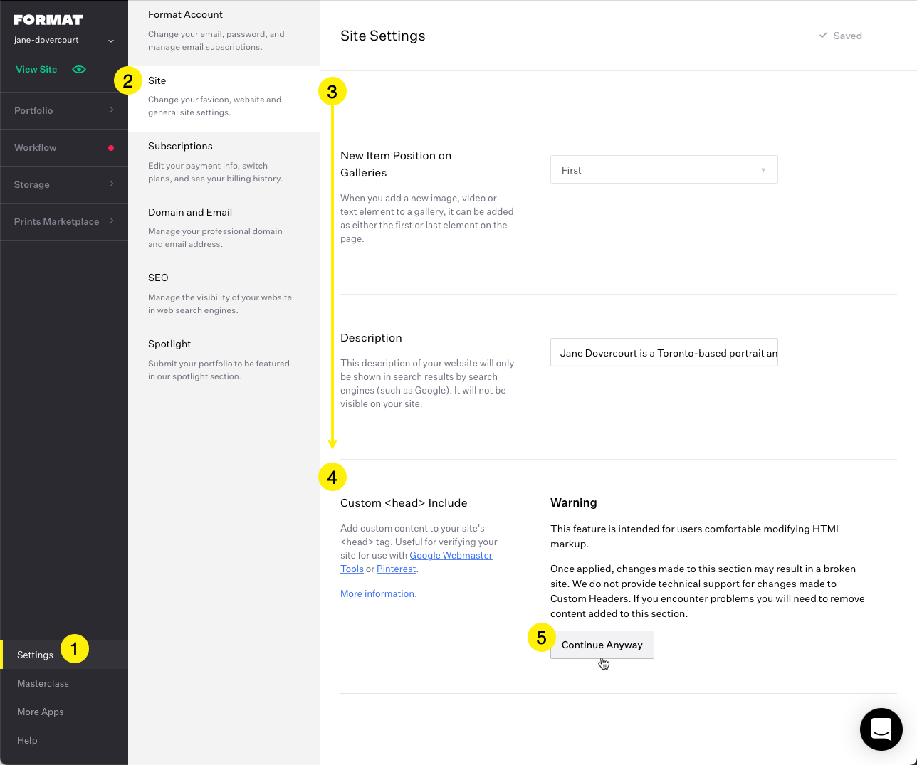 Claiming your website with Pinterest – Format Help Desk