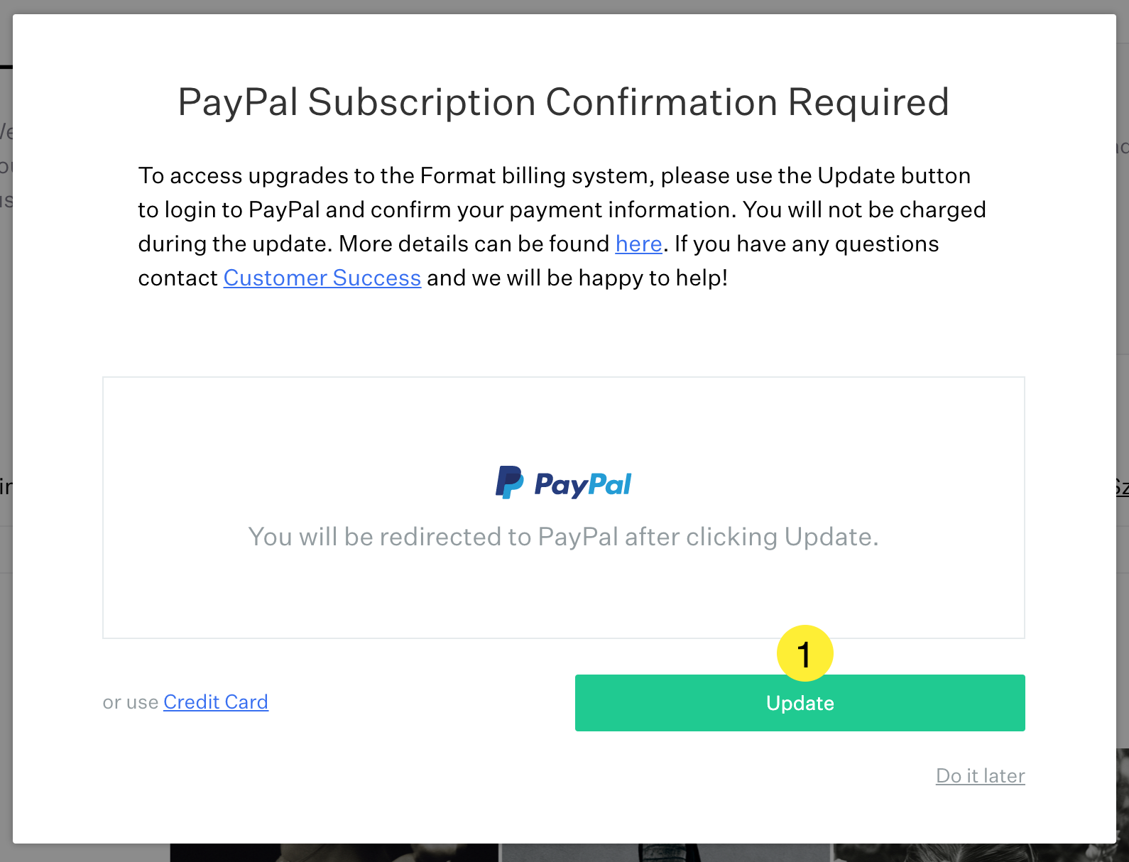 PayPal – Subscription confirmation for updated billing system – Format ...