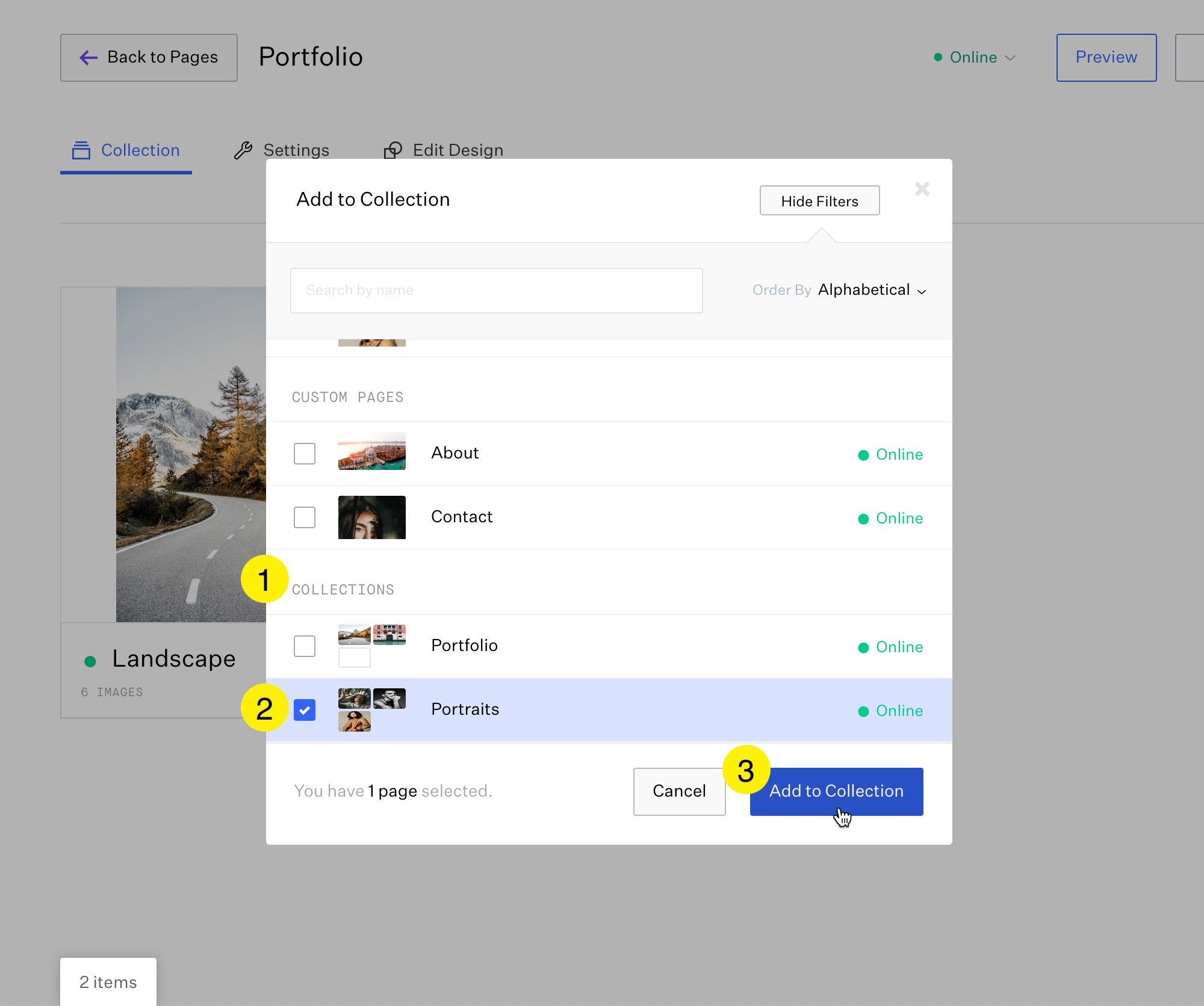 Creating a Collection Page – Format Help Desk