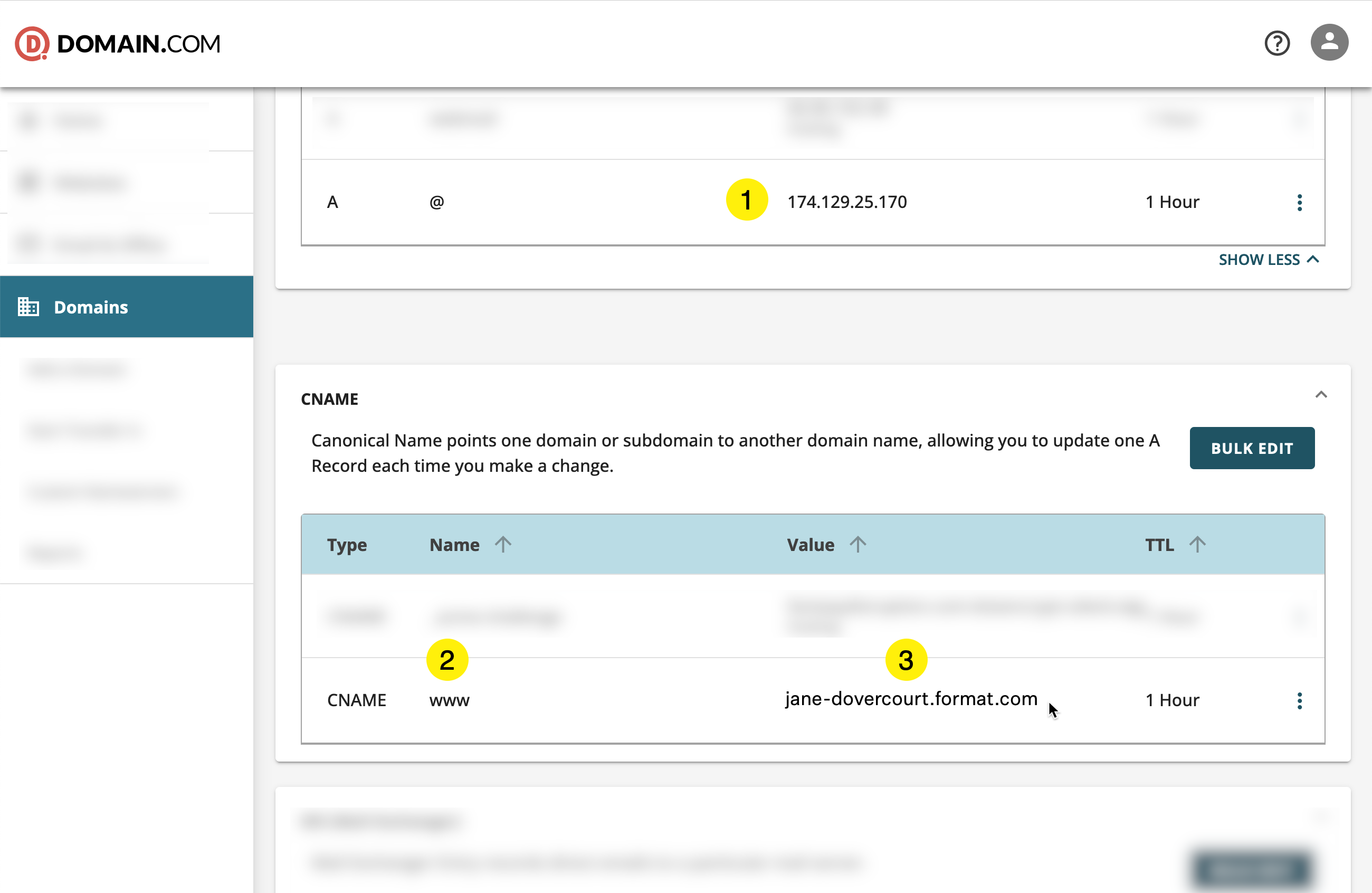 Connect your Domain.com custom domain name – Format Help Desk